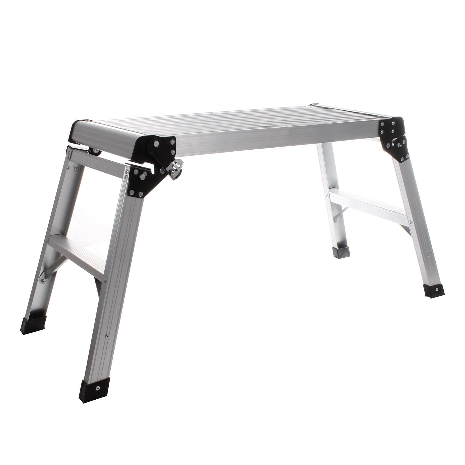 Ladder Work Platform Aluminium Bench Folding Elevated Step Metal Paint ...