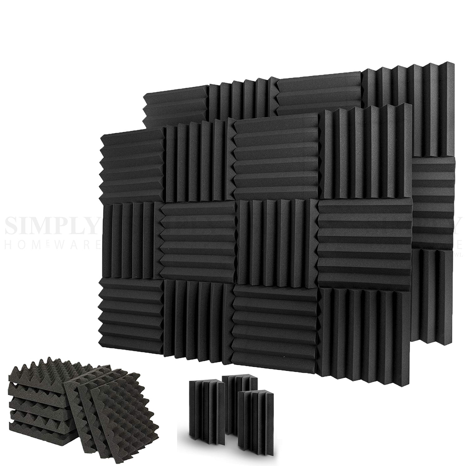 Sound Proofing Acoustic Panels Tiles Foam Studio Egg Shell Insulation ...